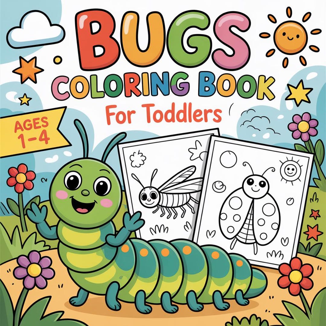 Bug Coloring Book – Insects and Butterfly Printables for Kids ...