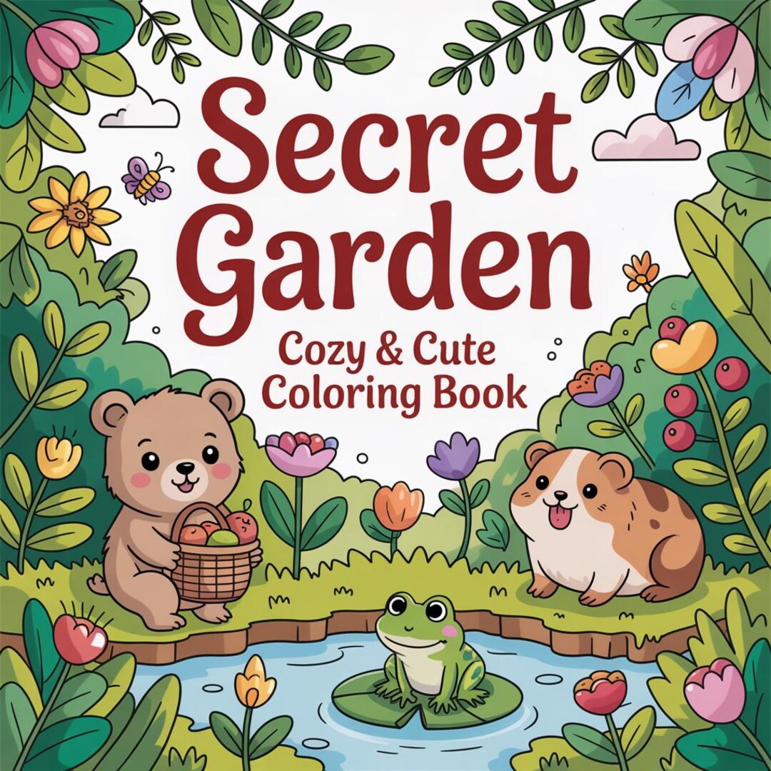 Coloring Pages Secret Garden : Cozy and Cute Coloring Book | for All ...
