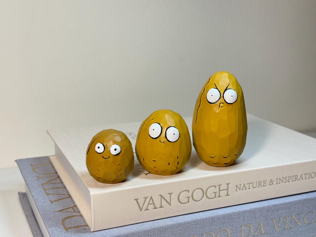 Hand Carved Funny Potato Wood Figurine – Weird Desk Decor - Etsy