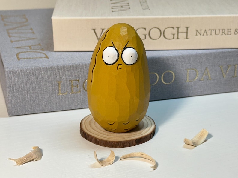 Hand Carved Funny Potato Wood Figurine – Weird Desk Decor - Etsy