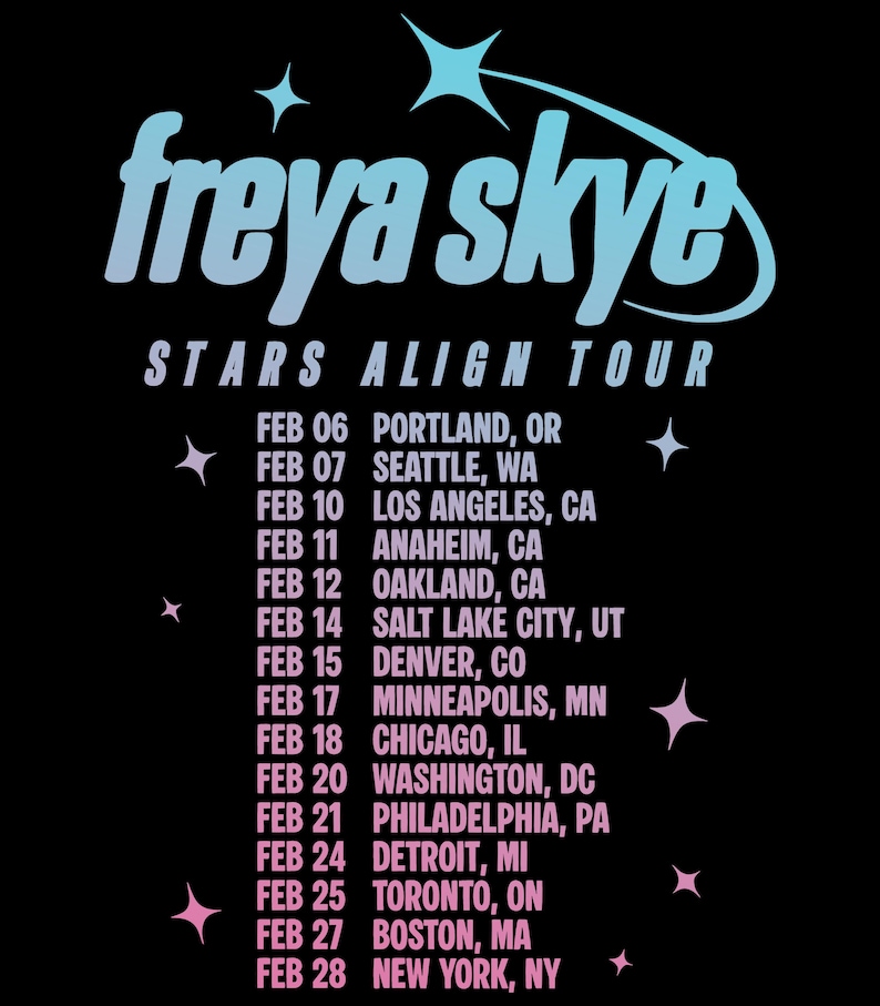 Freya Skye Silent Treatment Stars Align Tour 2026 PNG - Etsy
