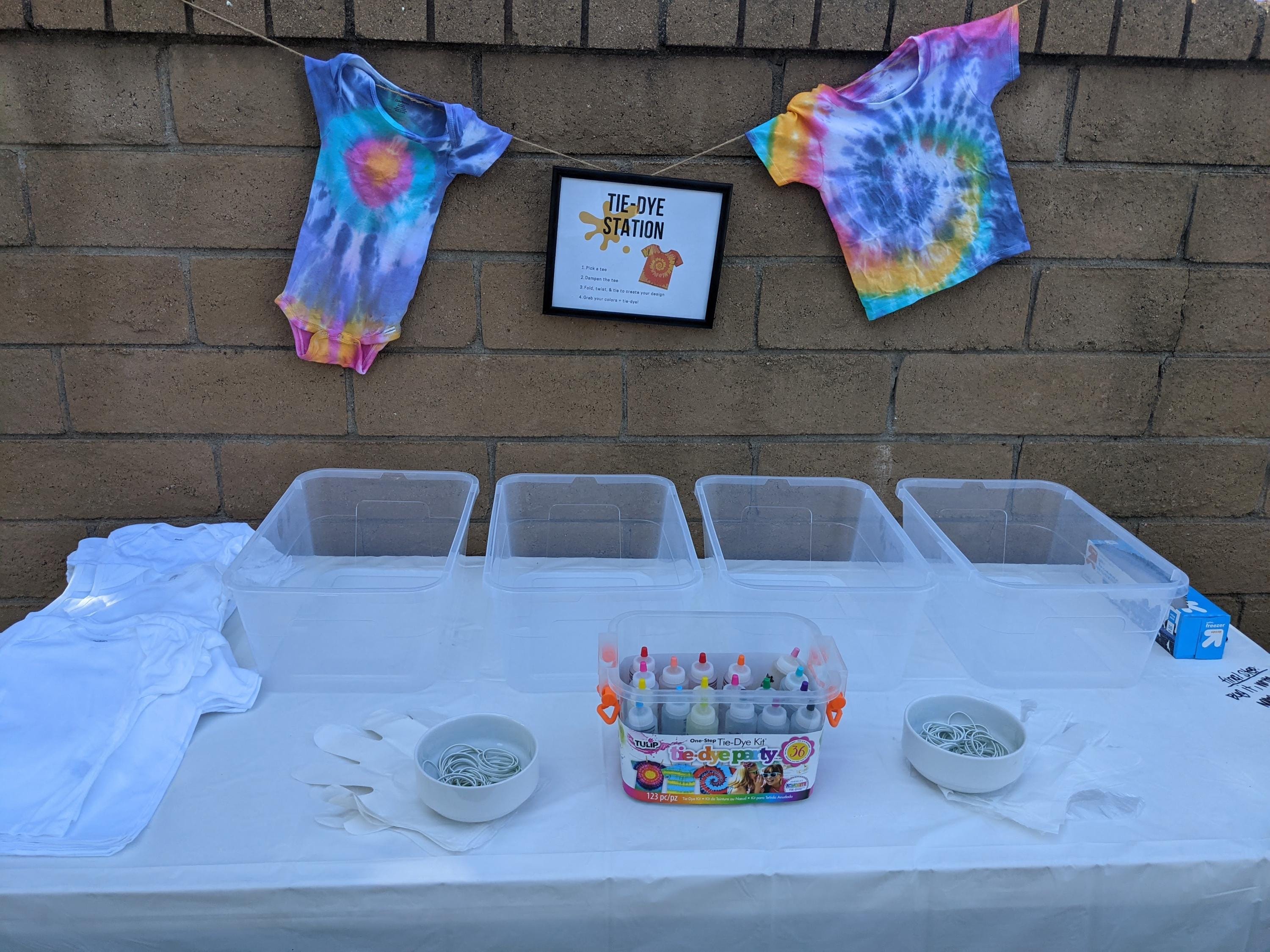 Tie-dye Station Sign | Editable Canva Template (digital Download) - Etsy