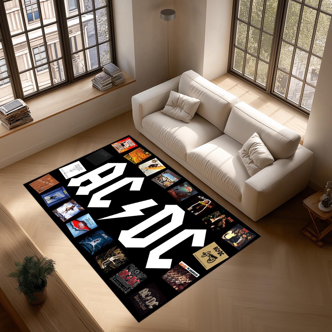 AC/DC Rock Band Rug – Album Cover Art, Music Room Decor - Etsy