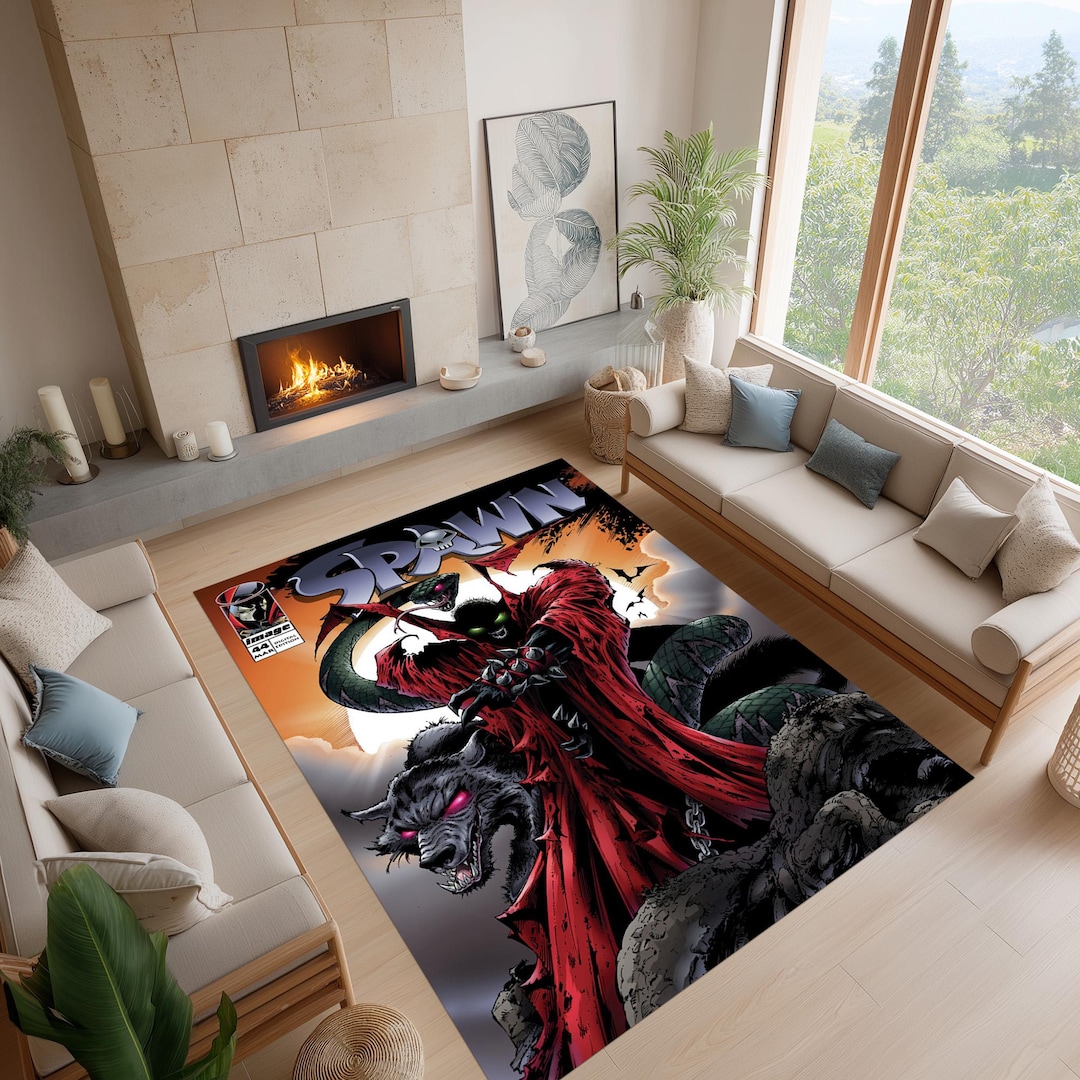 Spawn Comic Rug, Dark Fantasy Superhero Carpet, Graphic Art Area Rug ...
