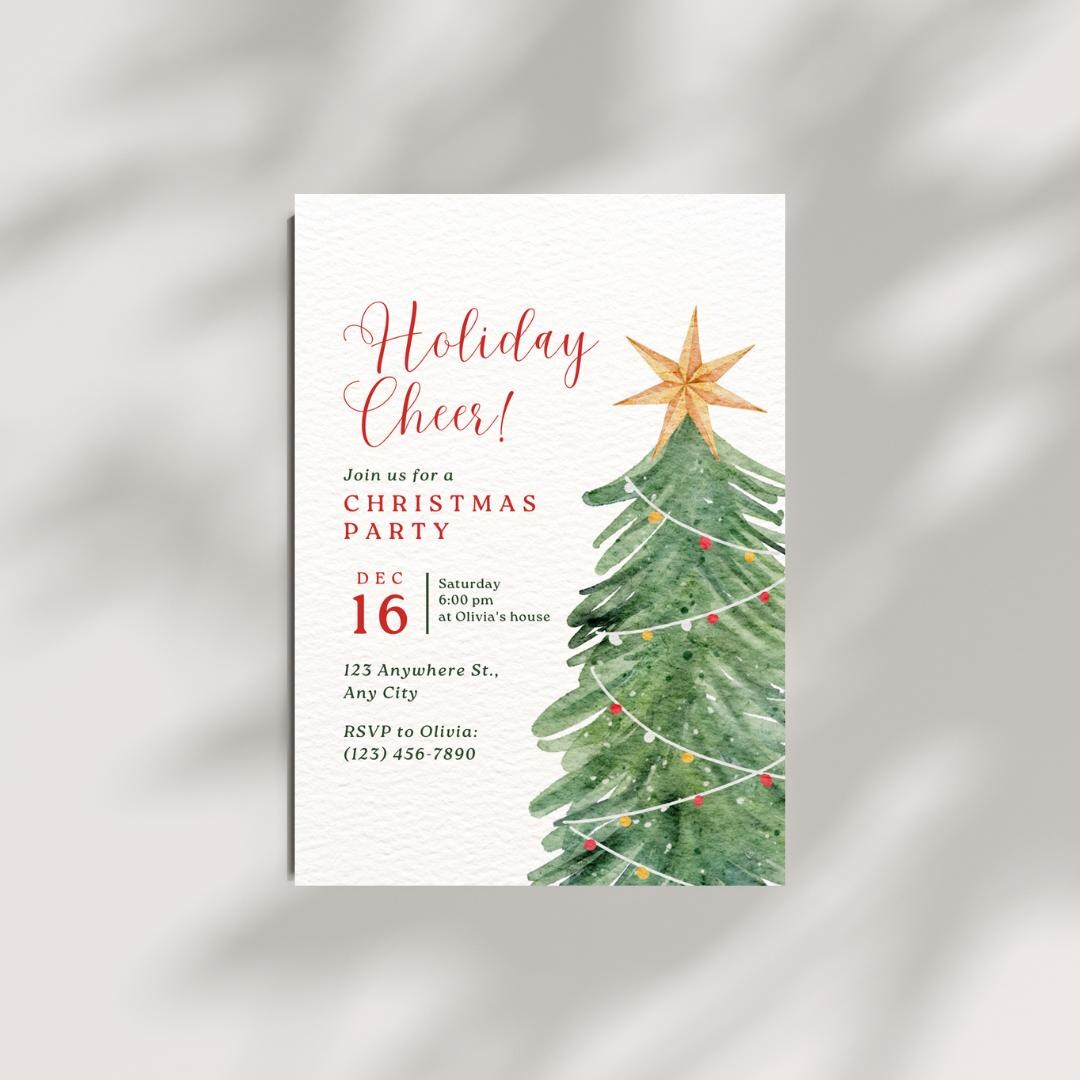Editable Christmas Cards | Holiday Greeting Card Set (digital Download ...