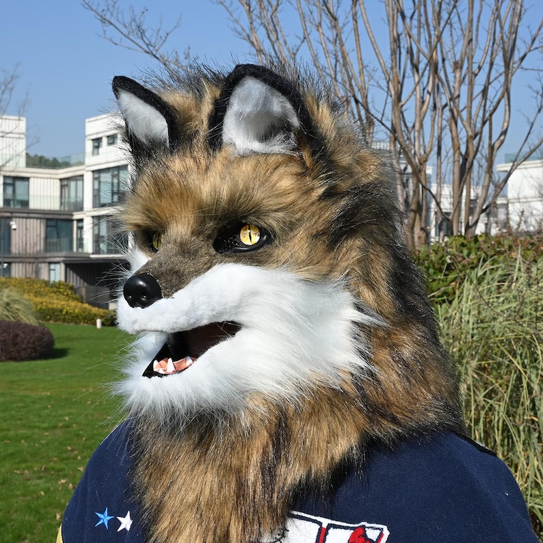 Handmade Realistic Wolf Head Mask Fursuit Prop Cosplay Mask - Etsy