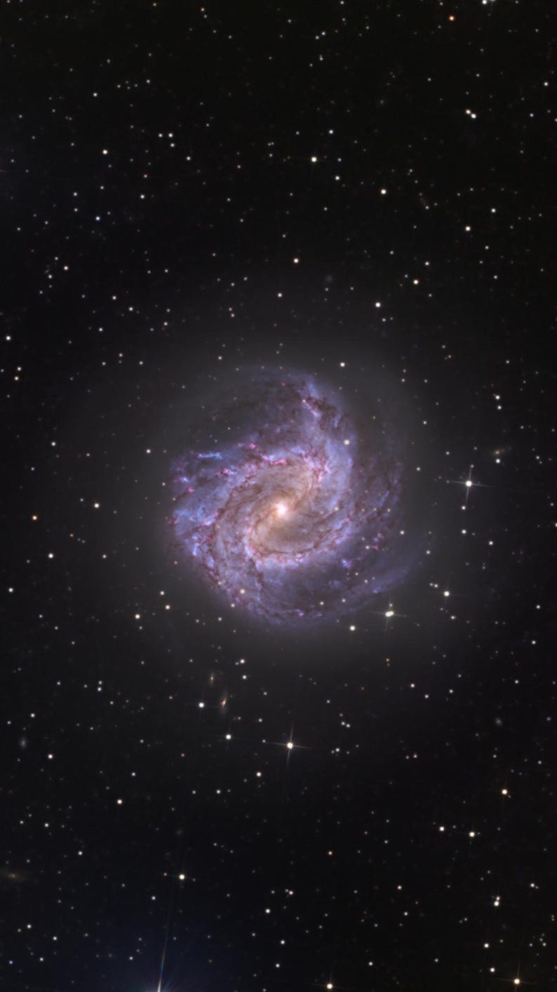 Southern Pinwheel Galaxy Wallpaper 4K: Real Astrophotography (digital ...