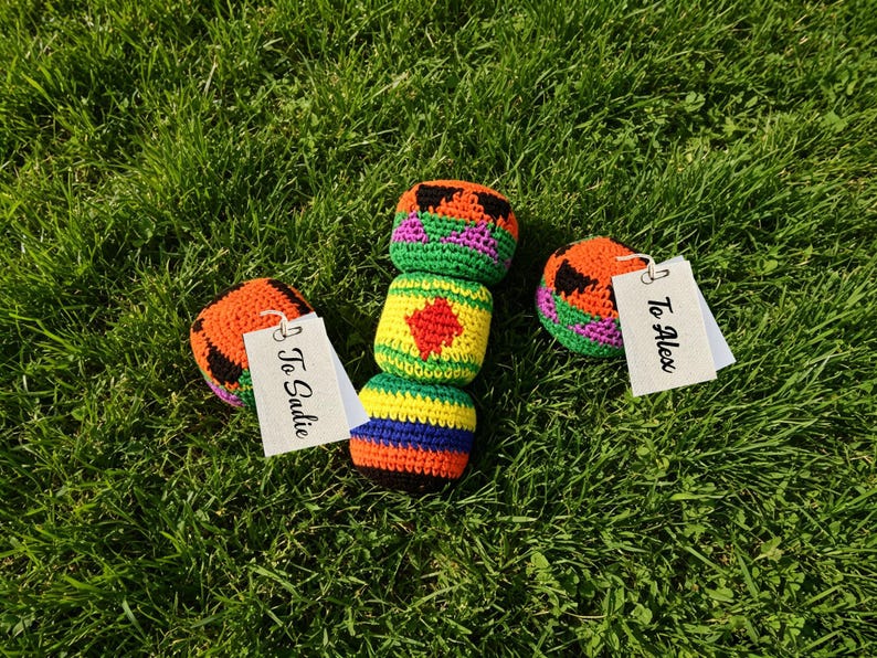 Personalized Crochet Hacky Sack, Sensory Stress Ball, Anxiety Relief ...