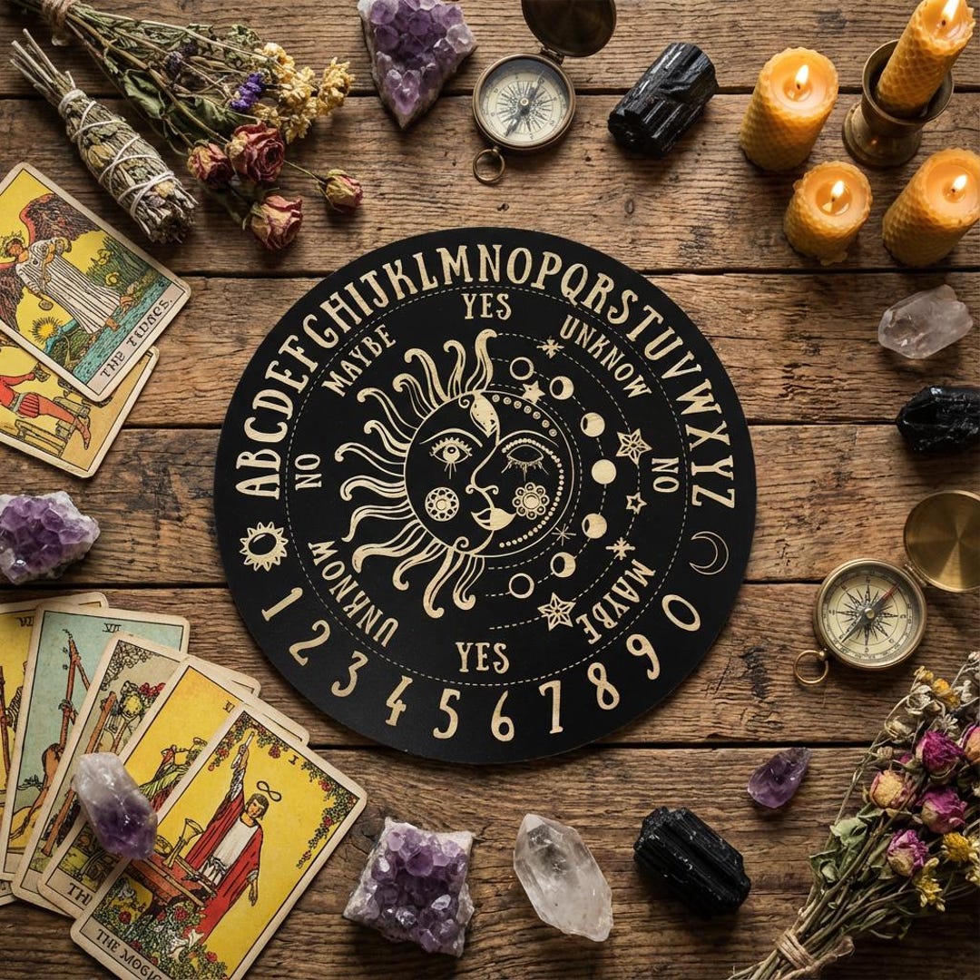Sun Moon Stars Pendulum Board, Alphabet & Numbers Divination Board, Yes ...