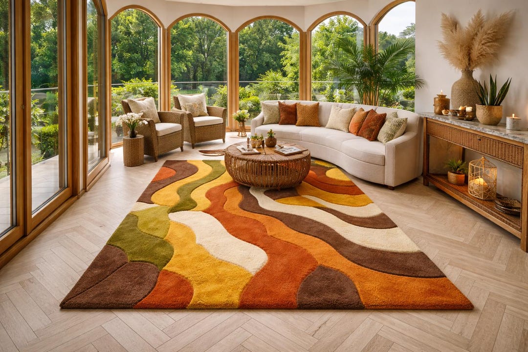 Fabelhafte Mid Century Teppich Ebenbild