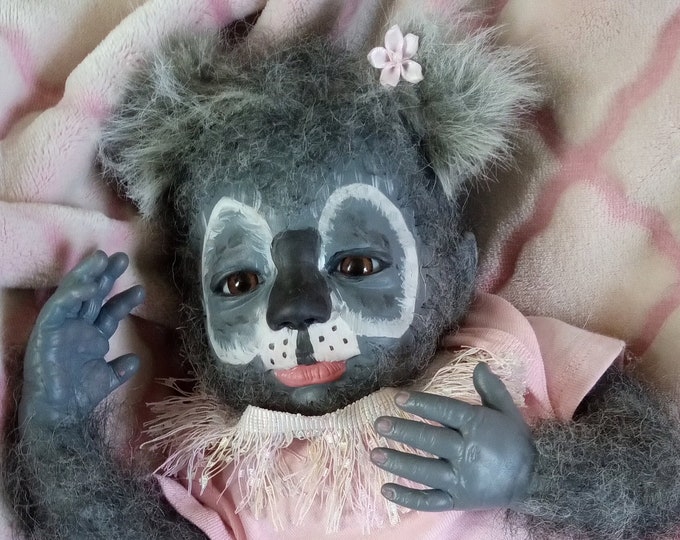 Alternative Reborn Hybrid Koala Bear Animal Baby Artist Doll Ooak Vinyl ...