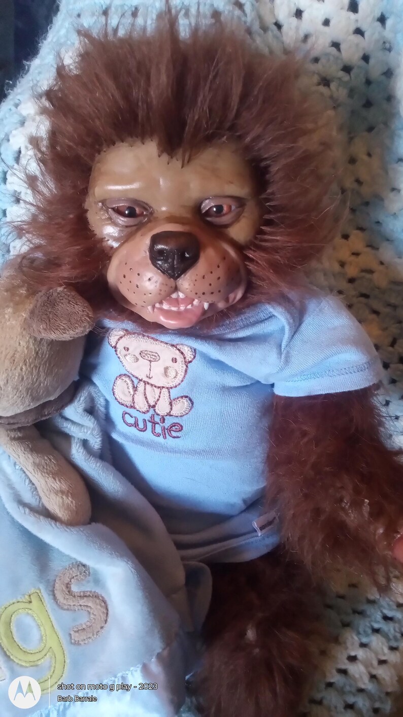 Reborn Werewolf Doll Baby Pup Wolf Hybrid Horror Monster Mythical ...