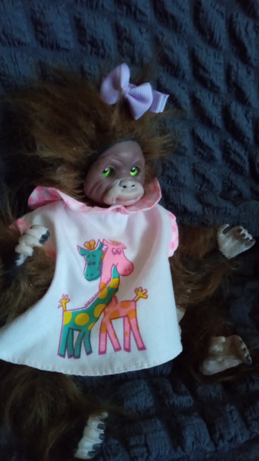Reborn Mini Brown Orangutan Artist Doll Baby Ape Hybrid Chimp Monkey - Etsy