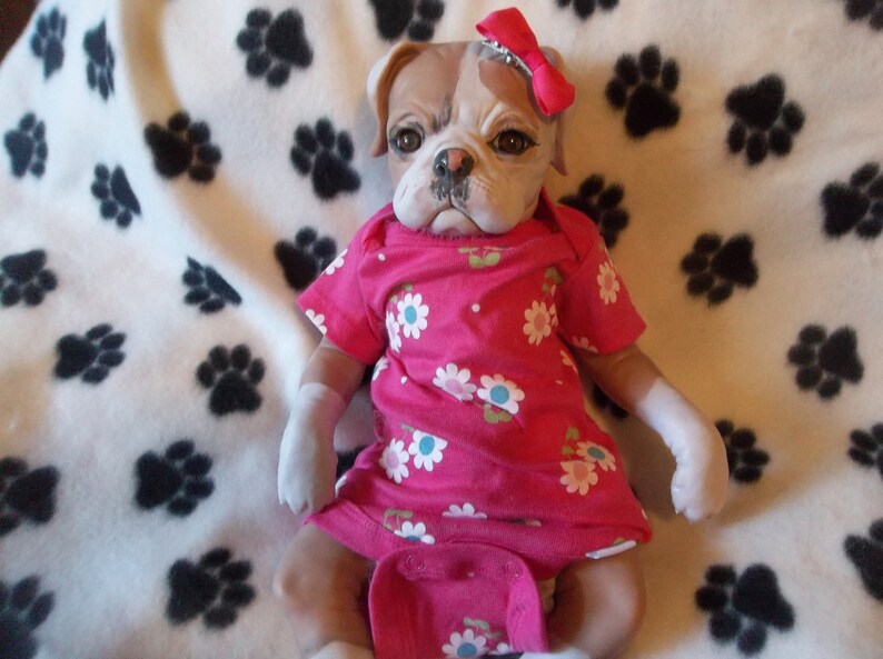 Custom made to order reborn puppy dog art doll vinyl Princess | Etsy