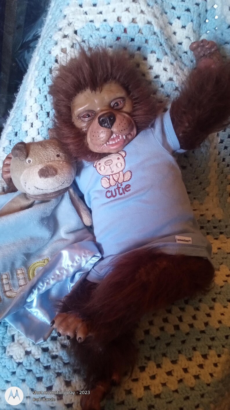 Reborn Werewolf Doll Baby Pup Wolf Hybrid Horror Monster Mythical ...
