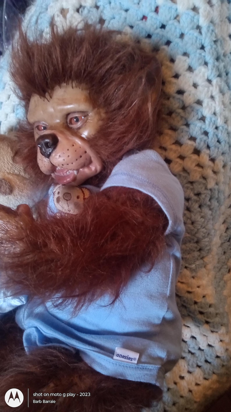 Reborn Werewolf Doll Baby Pup Wolf Hybrid Horror Monster Mythical ...