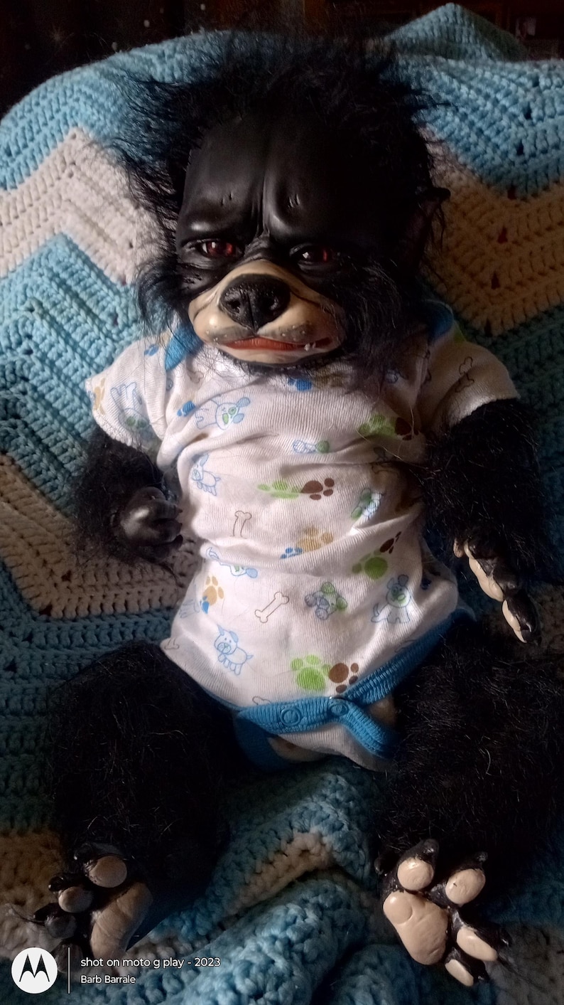Reborn Werewolf Doll Baby Boy Pup Wolf Robbie Hybrid Horror Monster ...