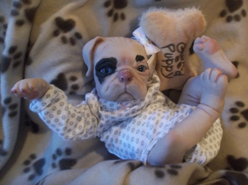 Custom made to order reborn puppy dog art doll vinyl Princess | Etsy