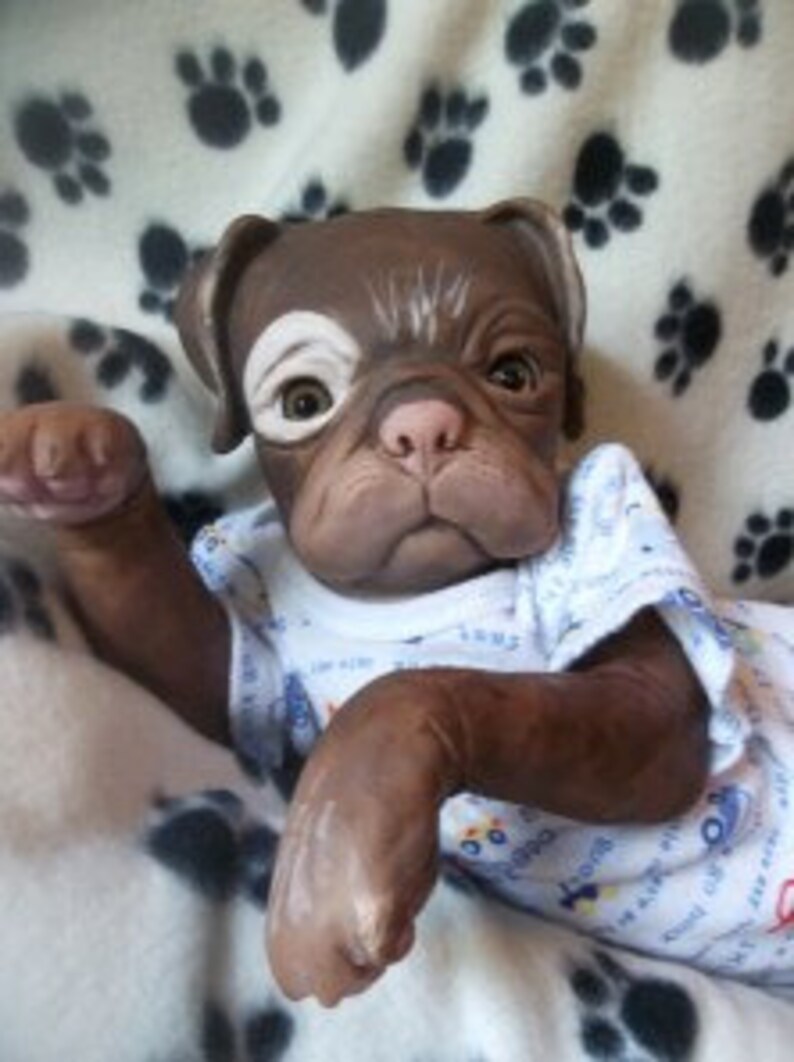 Custom made to order reborn puppy dog art doll vinyl Princess | Etsy