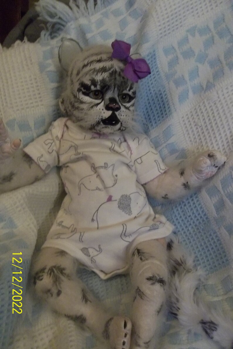Reborn Hybrid Cat Artist White Tiger Doll Kitten Kitty Fantasy - Etsy