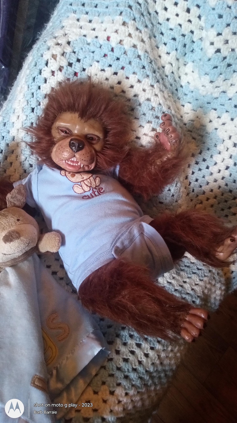 Reborn Werewolf Doll Baby Pup Wolf Hybrid Horror Monster Mythical ...