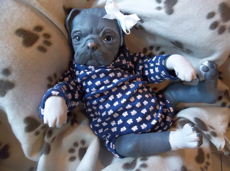 Custom made to order reborn puppy dog art doll vinyl Princess | Etsy