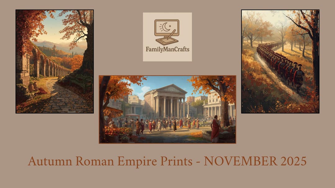 Autumn Roman Empire Art Prints: Legion, Bazaar, Aqueduct (digital ...