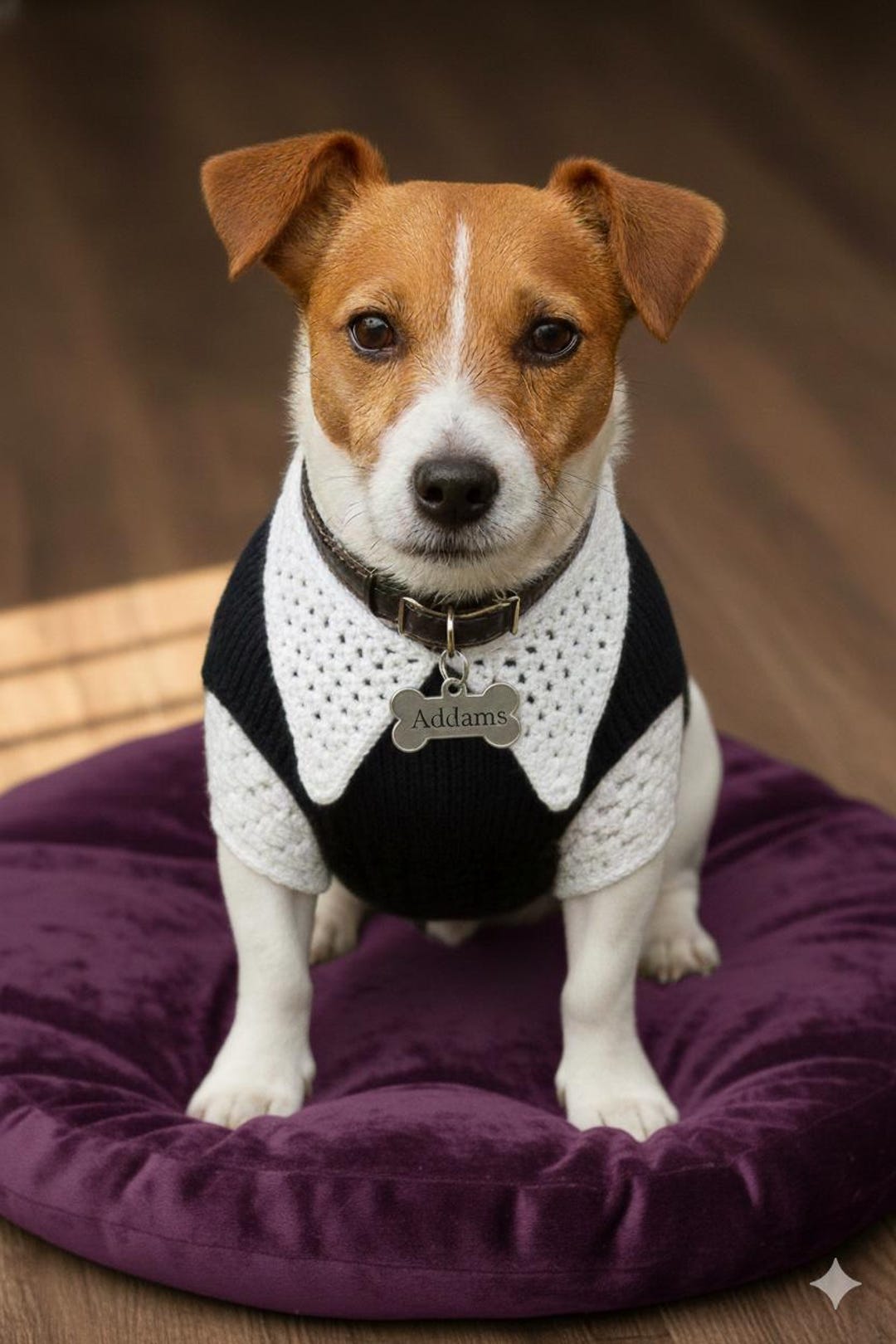 Wednesday Addams Dog Sweater / Wednesday Addams Dog Sweater – Handmade ...