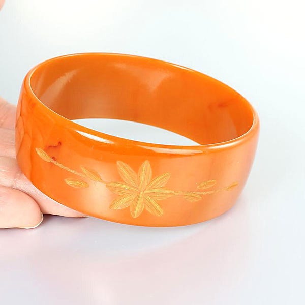 Orange Bakelite - Etsy