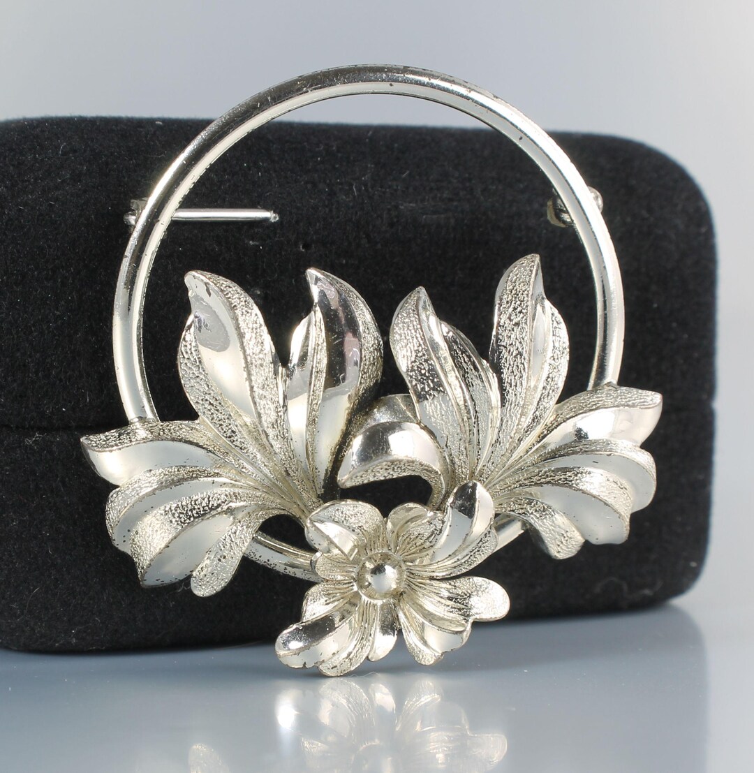 Sterling Silver Flower Brooch Signed Forstner Vintage 1950s Jewelry - Etsy