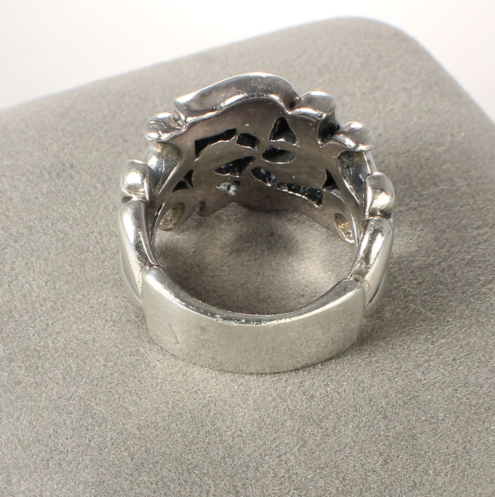 Heavy Sterling Cut Out Ring Scroll Design, Thailand 925 Silver Jewelry ...