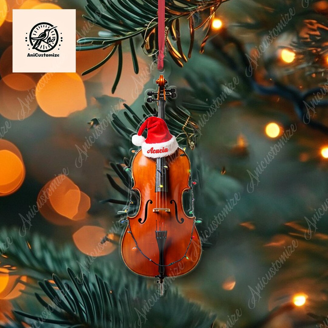Personalized Cello Ornament, Acrylic Musician Christmas Decor - Etsy