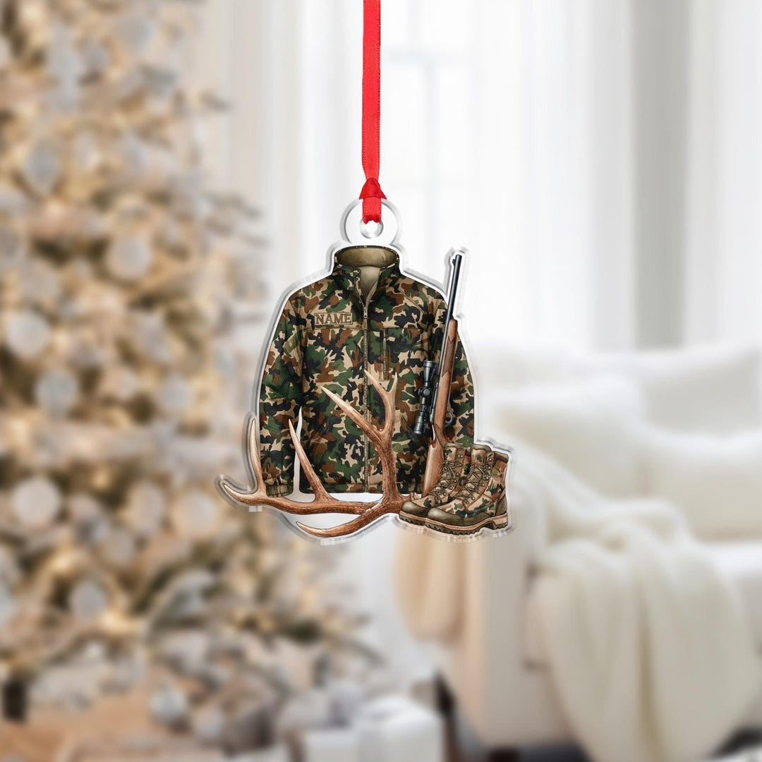 Custom Hunting Ornament – Camo Christmas Gift for Outdoorsman ...