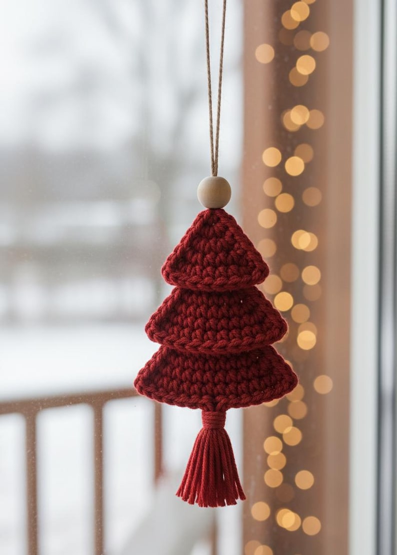 Crochet Christmas Tree Ornament Pattern – Step-by-step Tutorial (PDF ...