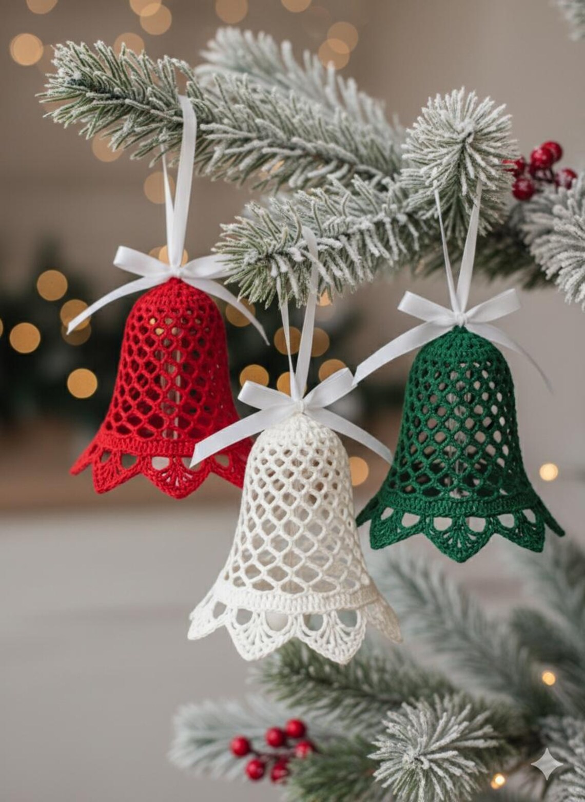Crochet Christmas Bell Ornament Pattern - PDF - Etsy Canada