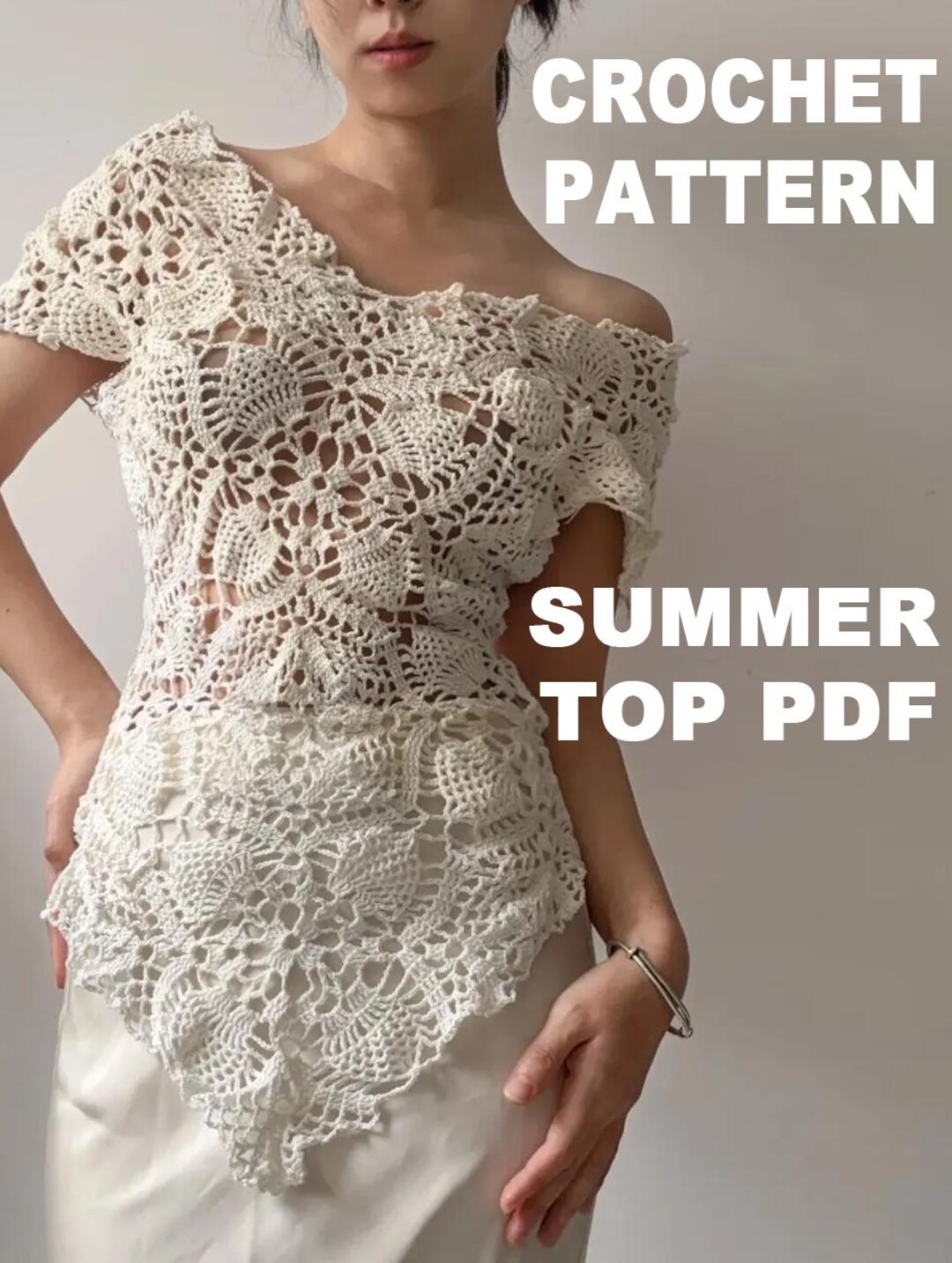 Lace Crochet Summer Top PDF, Detailed Tutorial With Charts & Photos ...