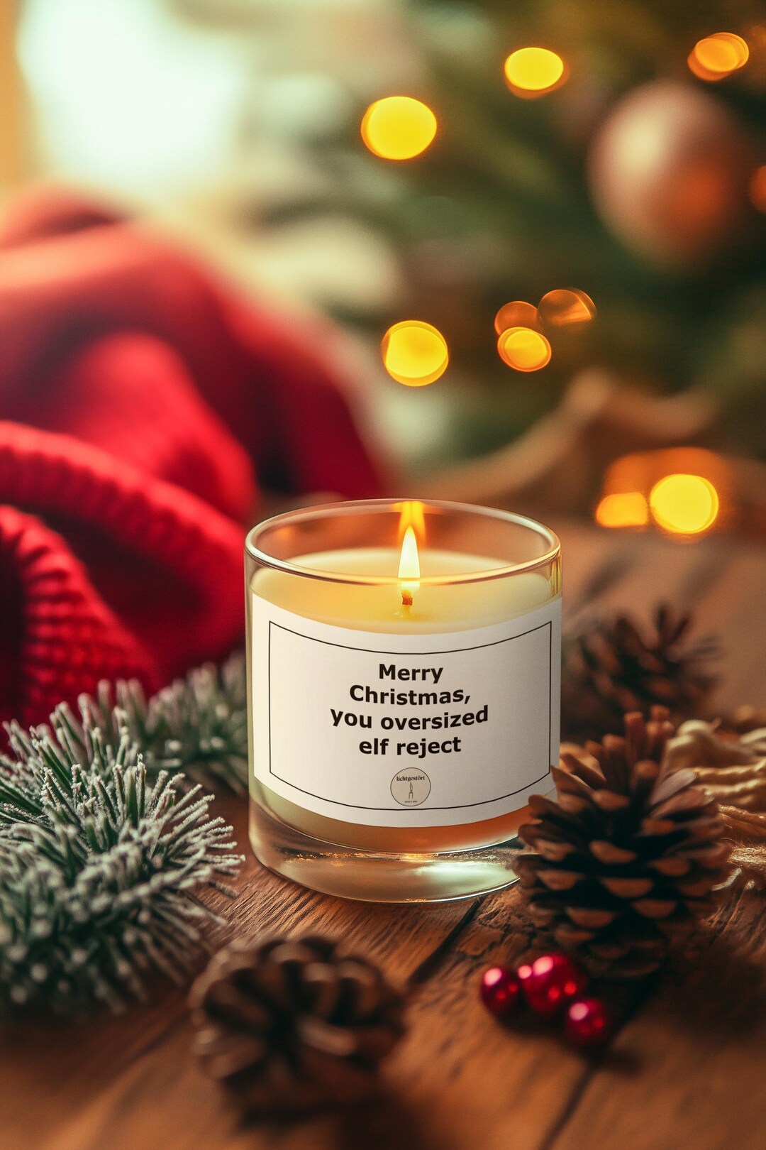 Funny Christmas Candle | Oversized Elf Reject | Funny Gift for Friends ...