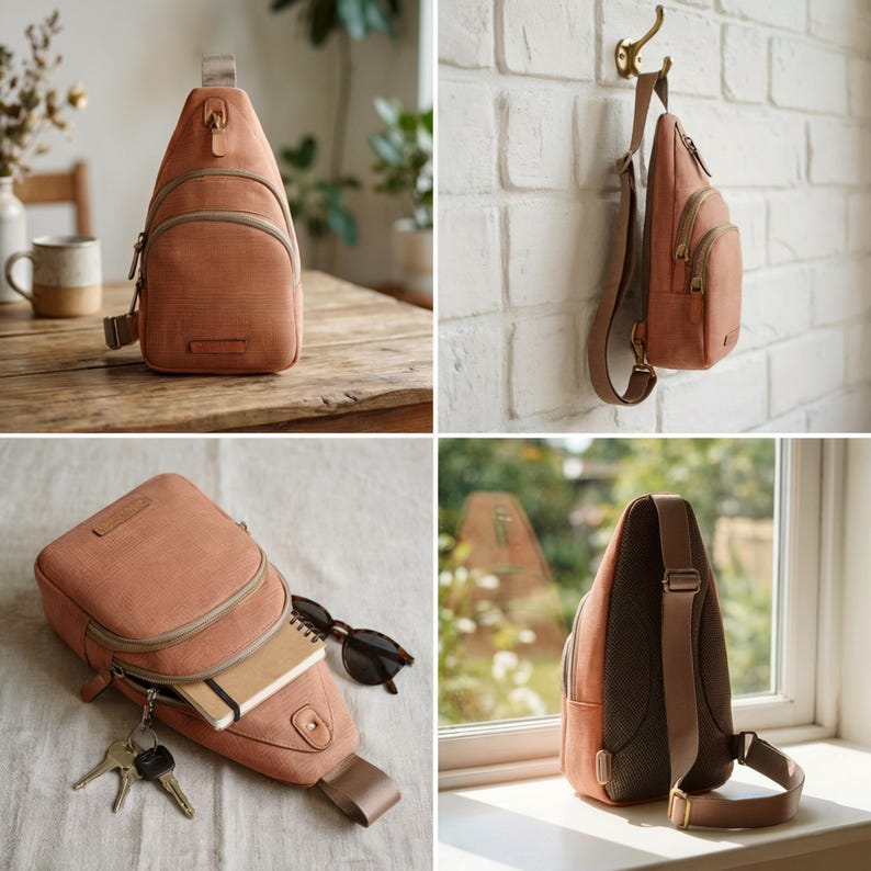 Retro Sling Bag Sewing Pattern PDF | Easy Unisex Crossbody Bag | Retro ...