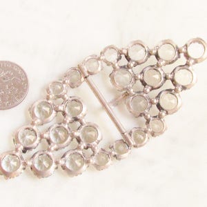 Victorian French Sterling Buckle Slide Crystal Stone Boar Mark 1800s - Etsy