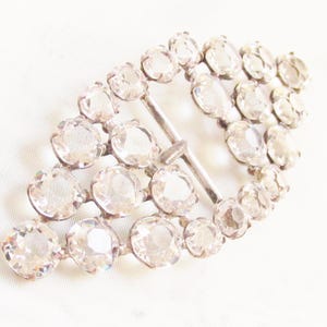 Victorian French Sterling Buckle Slide Crystal Stone Boar Mark 1800s - Etsy