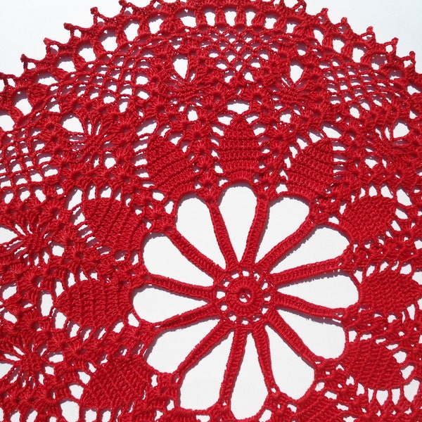 Red Doilies - Etsy