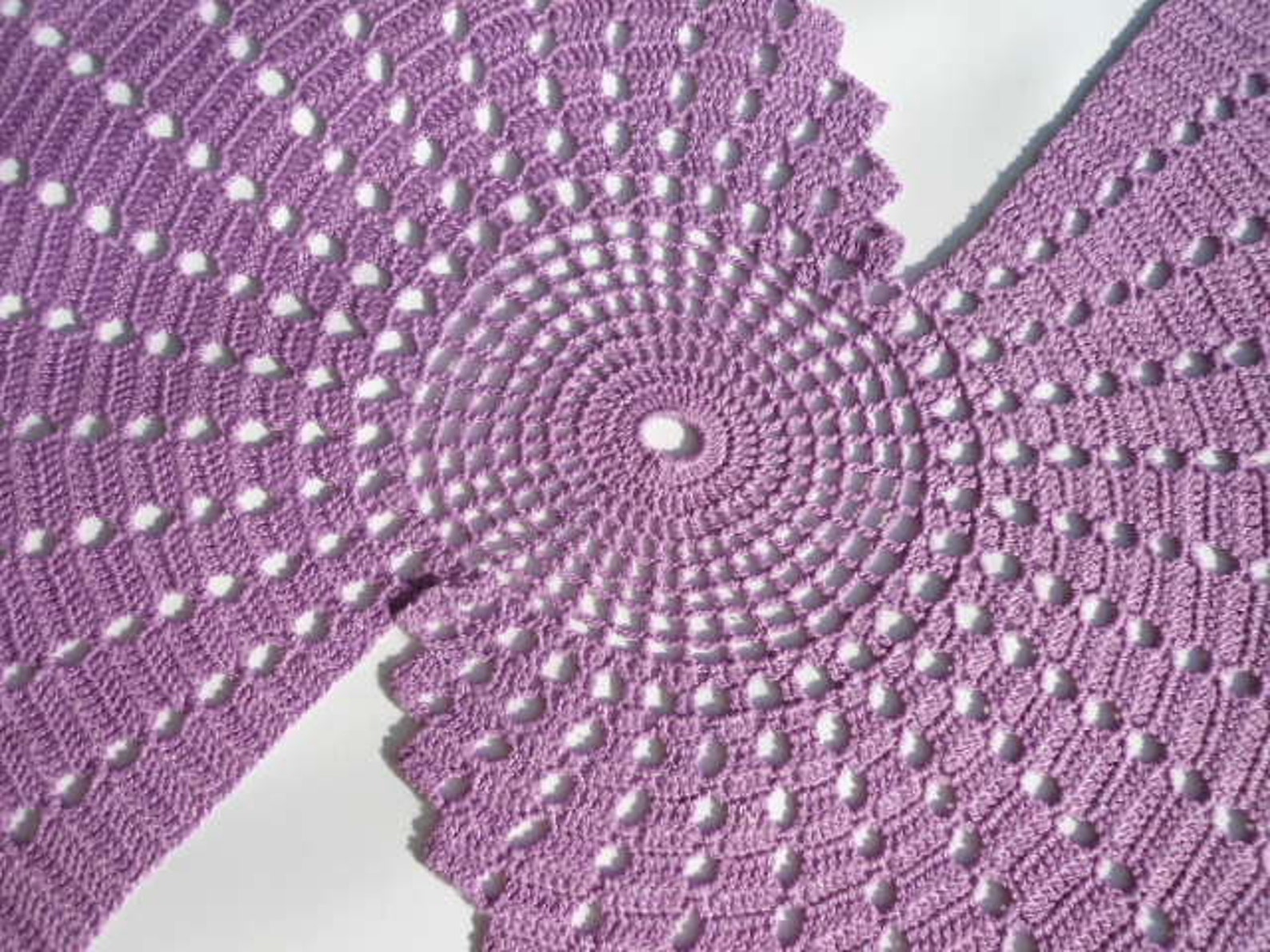 New Crochet Doily Runner /purple Doilies / Table Topper - Etsy