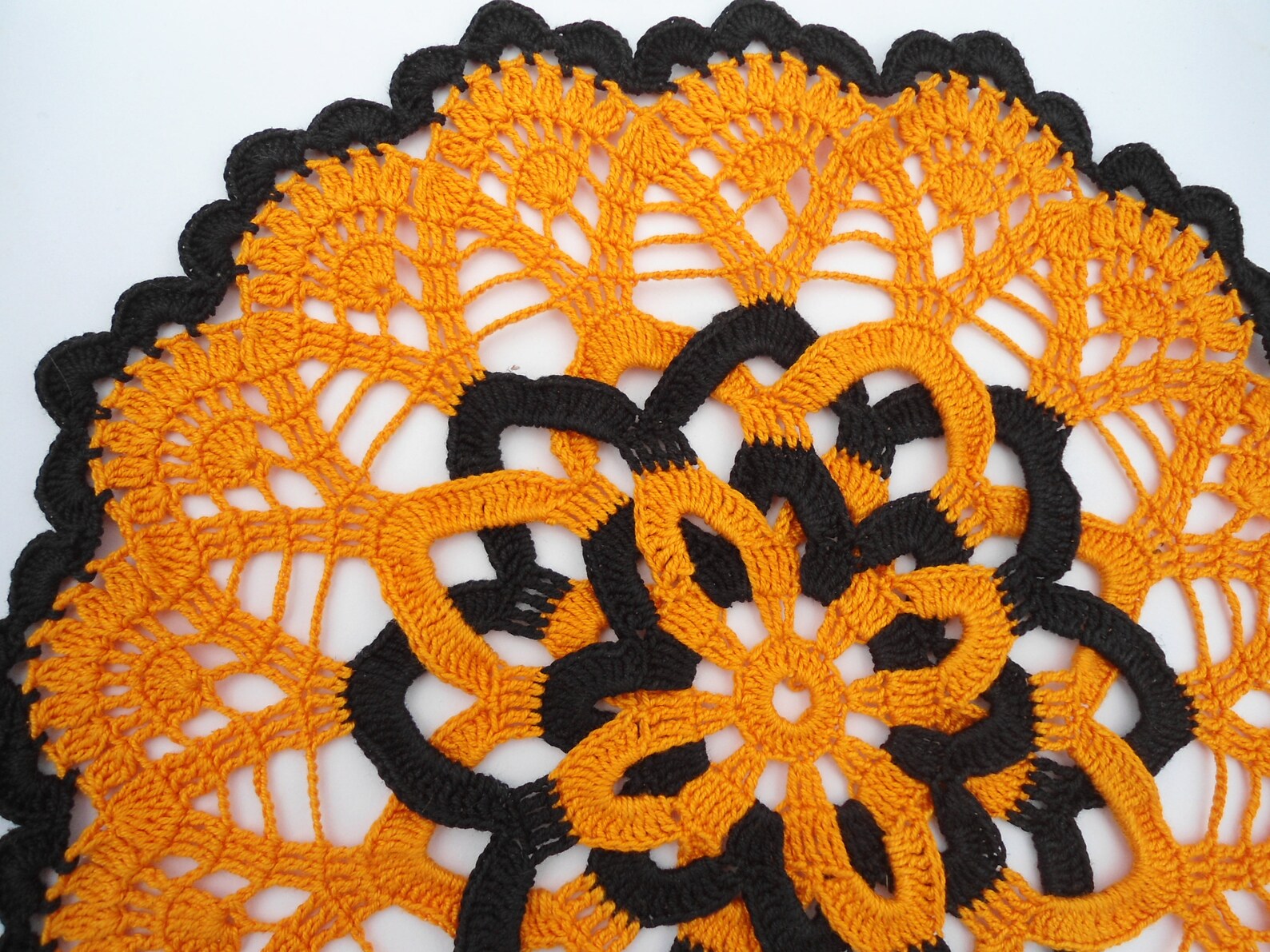Orange and Black Doily Halloween Doily Lace Doily Table - Etsy