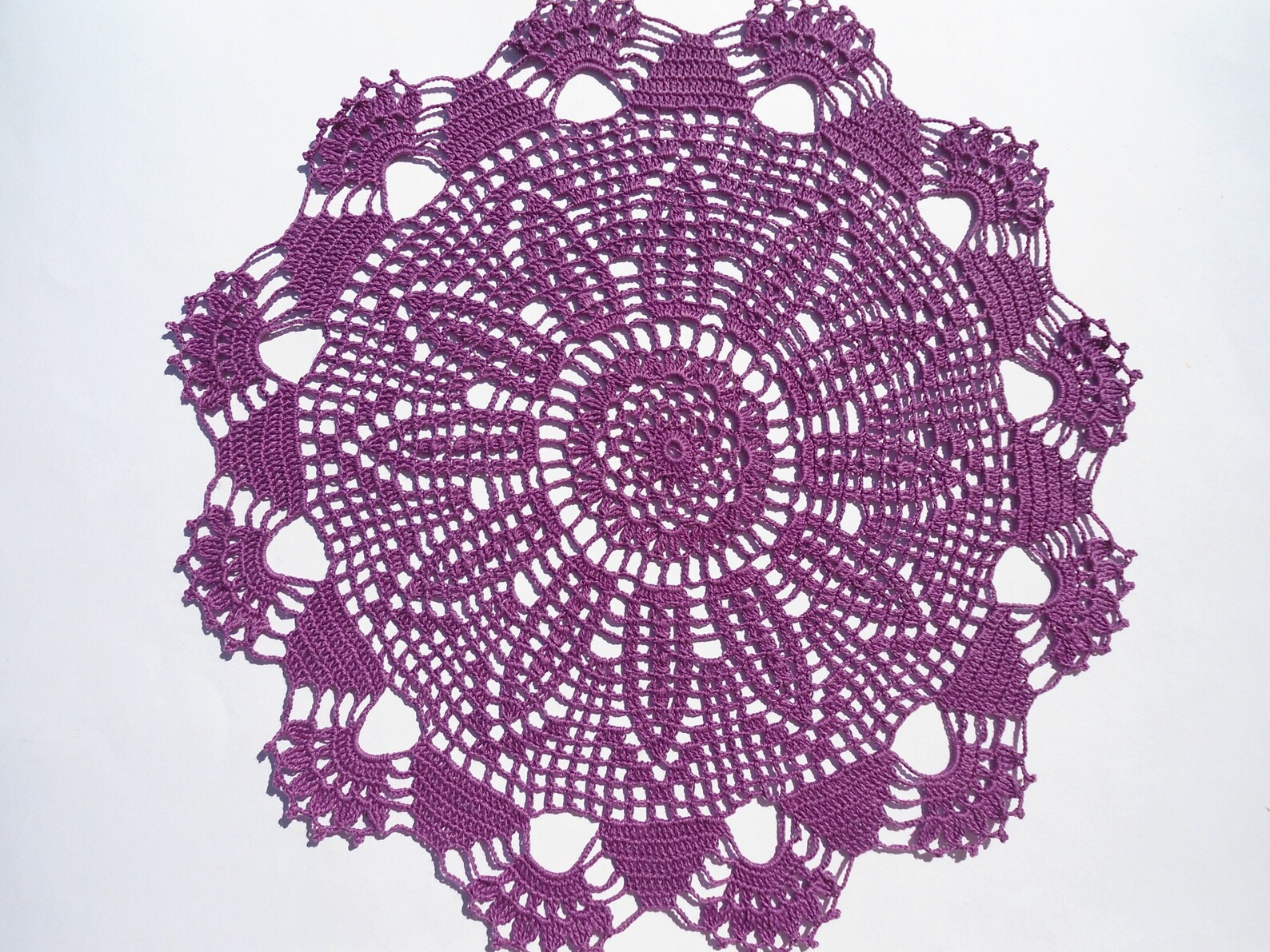 Crochet Doily Purple Crochet Doilies Violet Lace Doily - Etsy