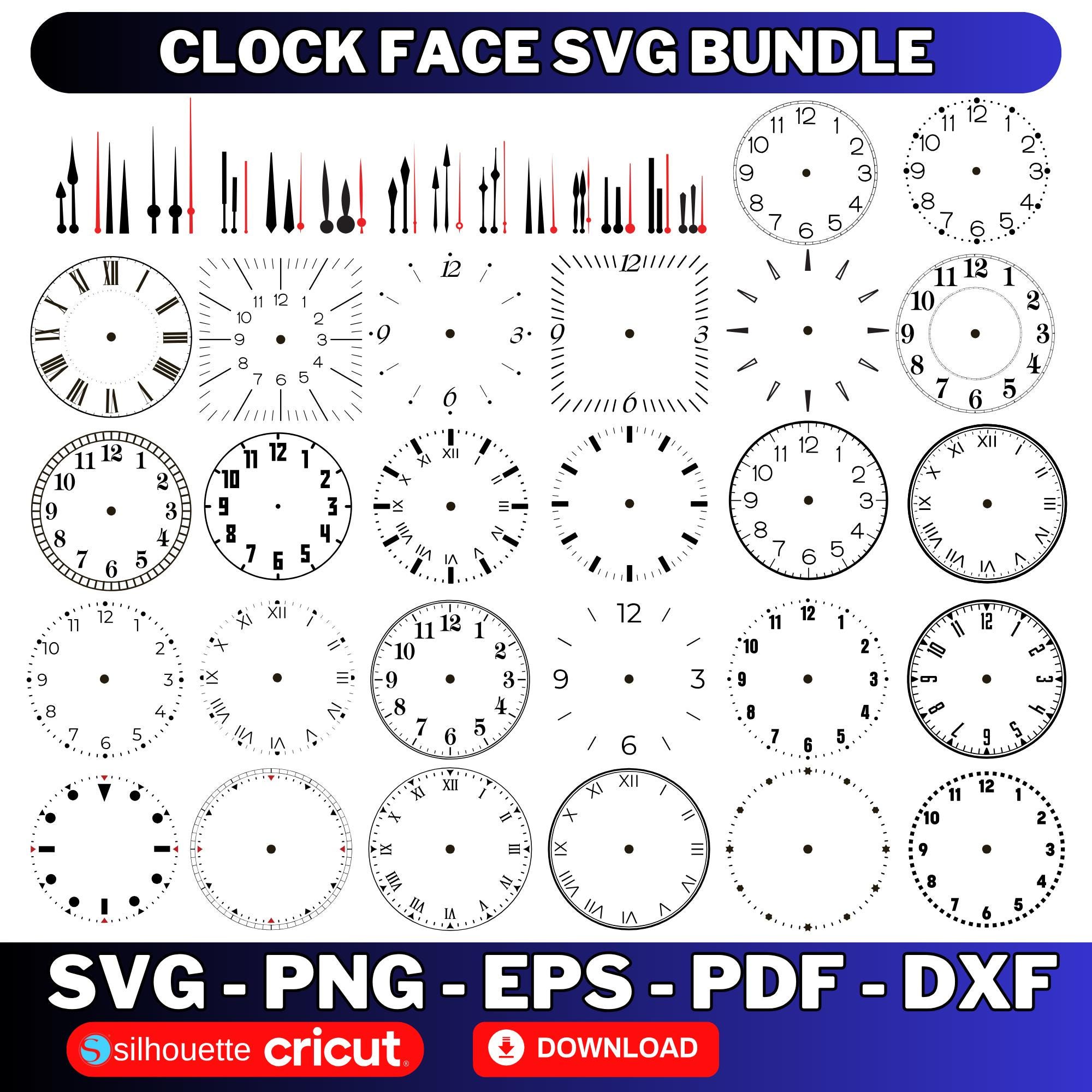 Clock Face SVG Bundle: Modern & Old Designs (digital Download) - Etsy
