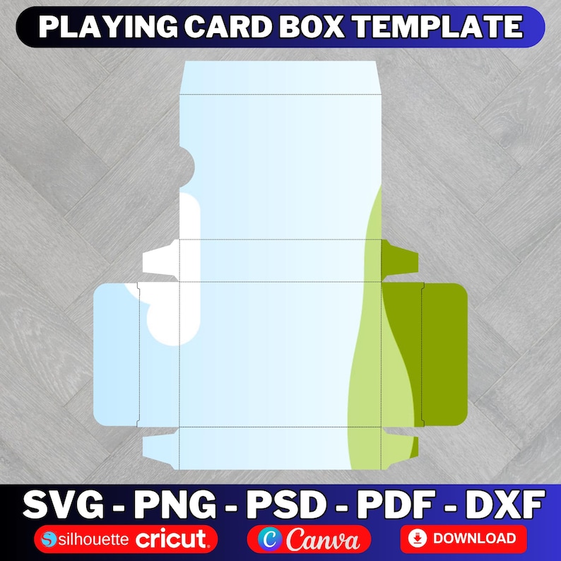 DIY Playing Card Box Template, Cut Files (digital Download) - Etsy