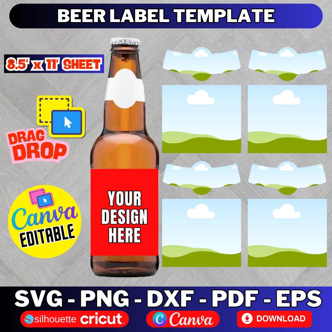Beer Label Template, Canva Editable SVG (digital Download) - Etsy