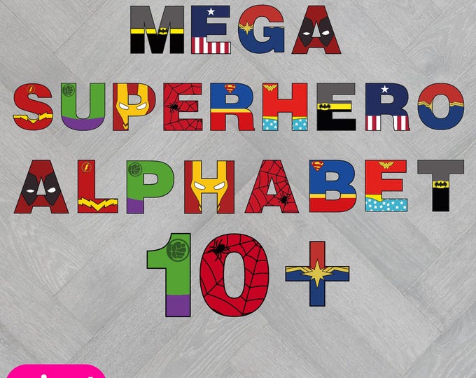 Superhero Alphabet Printable Letters, Superheroes Font Characters ...