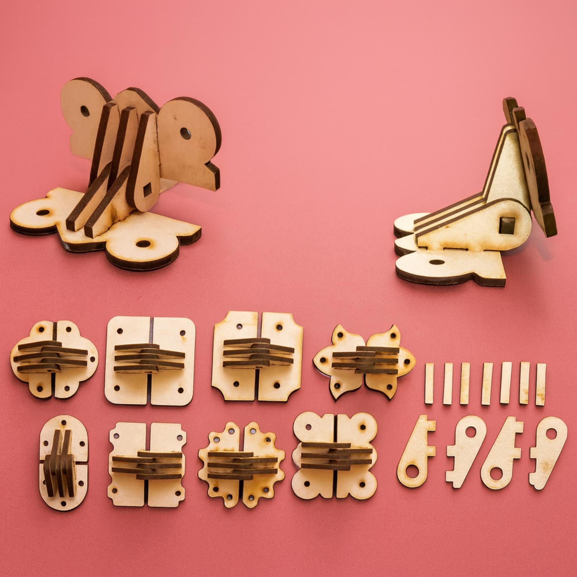 Wooden Hinge SVG Templates: Laser Cut Files (3mm Wood) (digital ...