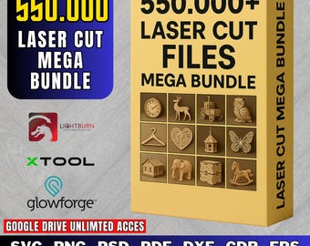 Laser Cut Mega Bundle Designs Glowforge Xtool Cnc Projects 3mm SVG DXF ...